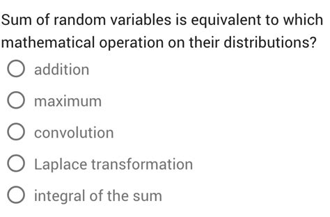 Solved Observed Outcome Is Typically A Sum Of Many Random Chegg Com