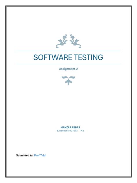 Software Testing Assignemnt 2 Pdf Software Testing Graphical User