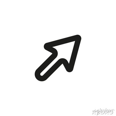 Mouse Cursor Icon In Line Design Style Usage For Click Button Posters