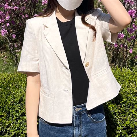 미쏘mixxo Miwjkc61pg 크롭자켓 여름 데일리룩으로 추천~ 네이버 블로그