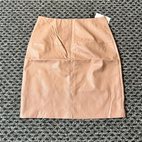 Nude Pu Mini Skirt Brand Missguided Size Depop