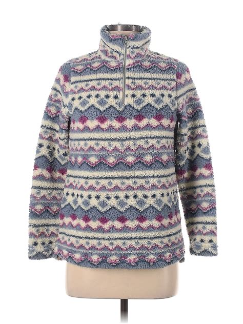 Como Vintage 100 Polyester Multi Color Purple Fleece Size S 52 Off