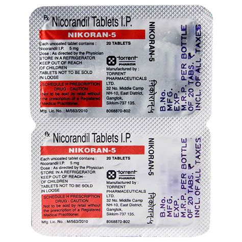 Nikoran 5 Tablet Uses Side Effects Price Apollo Pharmacy