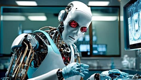 Medical Robot Performing Surgery In High Tech Lab Stock Image Image Of Medical Automation