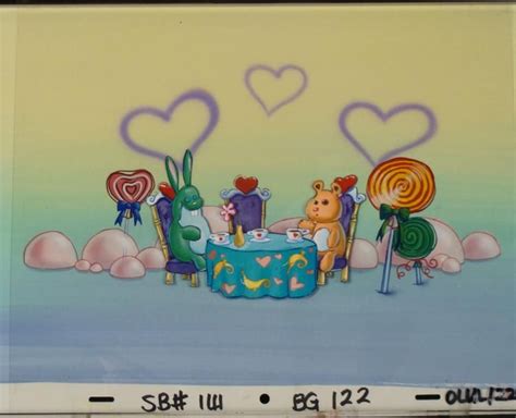 Orig Spongebob Animation Cel Background Toys And Candy
