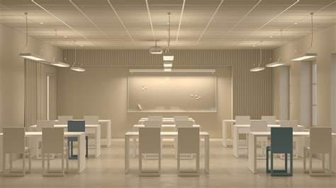 Klassrum Med Pendlad Belysning Fagerhult