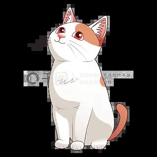 可爱的卡通白色小猫图片免费下载 可爱的卡通白色小猫素材 可爱的卡通白色小猫模板 千图网