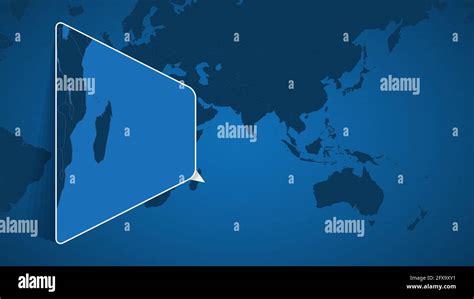 Emplacement De Maurice Sur La Carte Du Monde Avec Carte élargie De