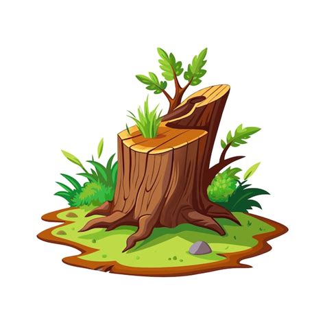 Premium Vector Tree Stump Concept Illustration