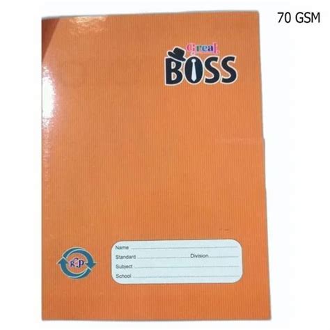 Gip Orange 70 Gsm Boss Writing Notebook For School Size A5 At ₹ 145