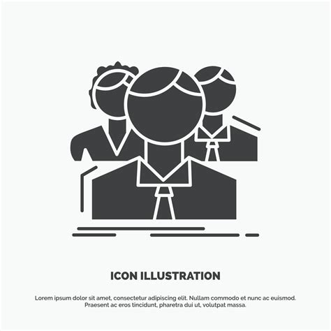 Group Multiplayer People Team Online Icon Glyph Vector Gray Symbol For Ui And Ux Website
