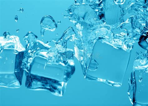 Ice Cubes Falling In Water Stock Image Image Of Drop 31380619