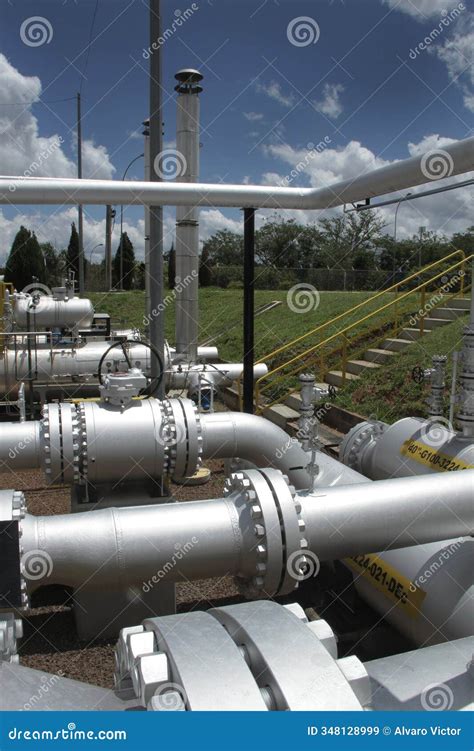 Natural Gas Pipeline Compression Station Brazil Stock Image Image