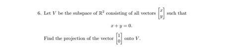 Solved Let V Be The Subspace Of R Consisting Of All Chegg