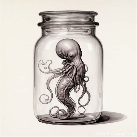 Human Foetus In A Jar Drawing Stable Diffusion Online