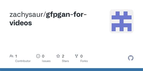 Github Zachysaur Gfpgan For Videos
