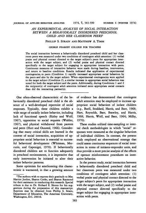 Pdf An Experimental Analysis Of Social Interaction Between A