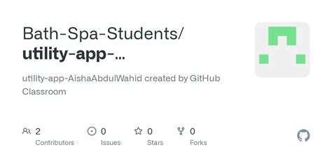 Github Bath Spa Students Utility App Aishaabdulwahid Utility App