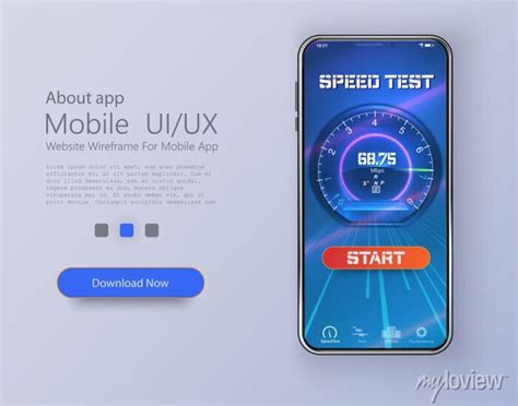 Design Of Mobile App Ui Ux Gui Internet Speed Test Smartphone Wall Stickers Wireless