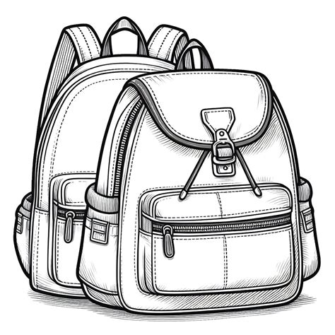 Fise De Colorat Cu Două Rucsac Descărcați Imprimați Sau Colorați