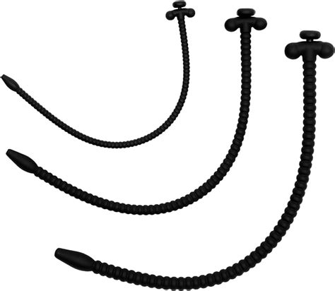 Soft Silicone Urethral Sound Kit 3pcs Urethral Plug Hollow Tube Urinary