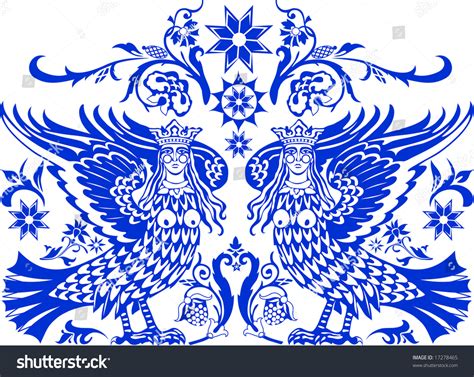 Vector Illustration Slavic Pattern Syrin Bird Stock Vector 17278465