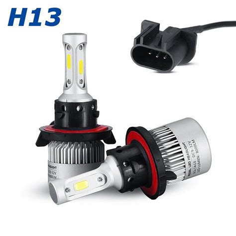 2020 S2 H4 H7 H13 H11 H1 9005 9006 H3 9004 9007 9012 COB LED Headlight 72W 8000LM High Low Beam