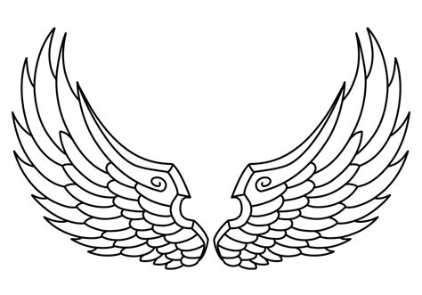 Free Vector Angel Wings Line Art Style 18924998 Vector Art At Vecteezy