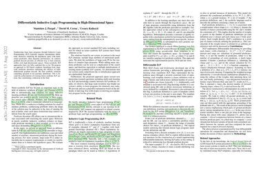 Differentiable Inductive Logic Programming In High Dimensional Space