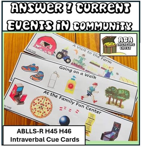 Answer Questions Current Community Events Ablls R H45 H46 Intraverbal