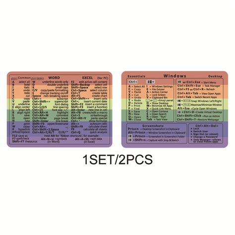 Windows Word Excel Quick Reference Guide Keyboar Vicedeal