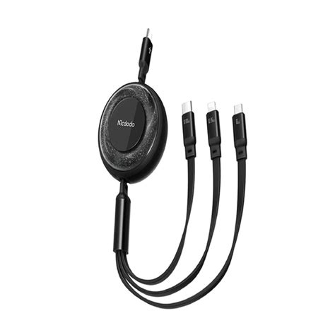Mcdodo 100W 3 In 1 Retractable Charging Cable 1 2m