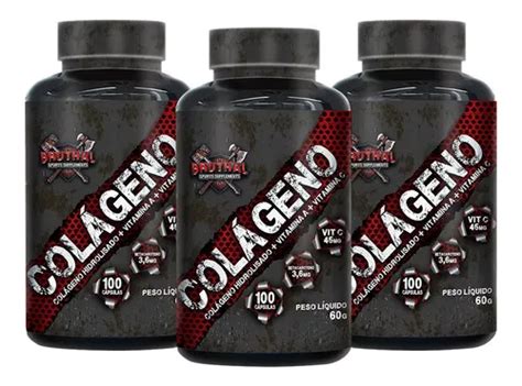 Kit 3x Colágeno Hidrolisado Collagen 300 Cápsulas Bruthal Mercadolivre