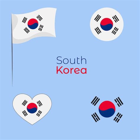 Premium Vector South Korea Flag Elements Illustration