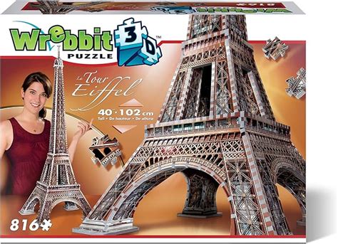 Eiffel Tower Wrebbit 3D Jigsaw Puzzle Amazon Ca Toys Games