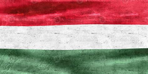3D Illustration Of A Hungary Flag Realistic Waving Fabric Flag