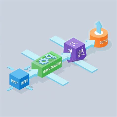 Isometric Digital Workflow Diagram Stock Illustrations 1019