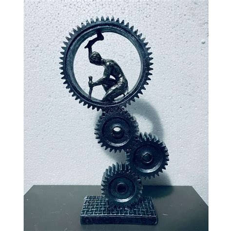 Resin Abstract Self Creating Man Statue Decorify