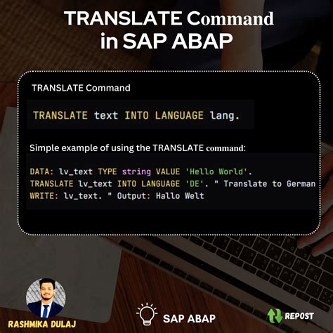 rashmika dulaj on linkedin sap abap translate multilingual