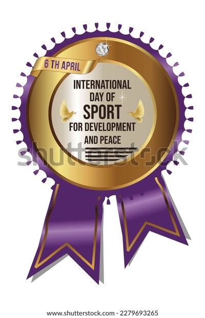 International Day Sport Development Peace Badge Stock Vector Royalty