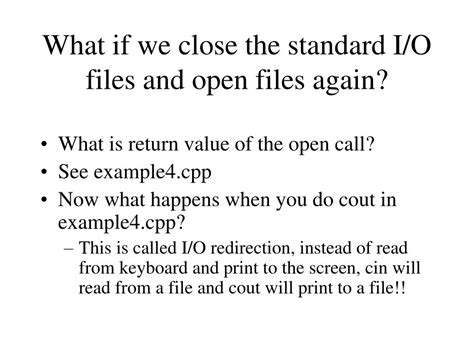 Ppt File And Io System Calls Int Openconst Char Path Int Flags
