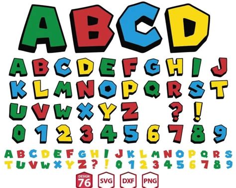 Mario Bros Font Svg Upp624 Upplop Graphics Resources