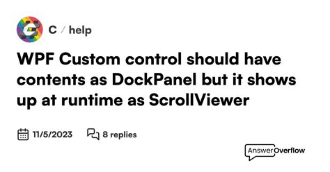 wpf custom control should have contents as dockpanel but it shows up