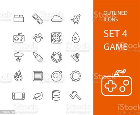 외형선 아이콘 여윔 평편 디자인 현대적인 꺾은선형 뇌졸중에는 스타일 2015년에 대한 스톡 벡터 아트 및 기타 이미지 2015년 Brand Name Video Game