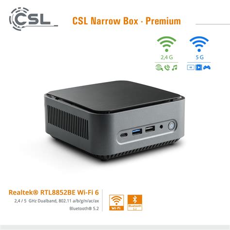 CSL Computer Mini PC CSL Narrow Box Premium Windows 11 Home