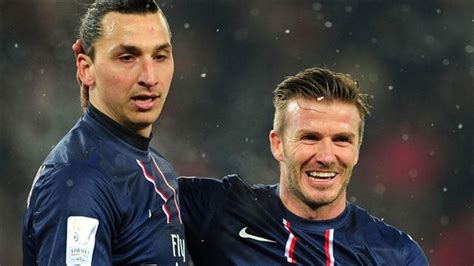 Zlatan Ibrahimovic Dabs In Black As David Beckham Reunites With