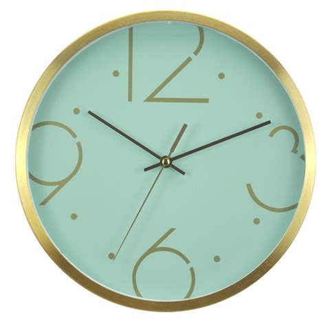 Reloj De Pared Home Accents Minimalista Menta Delsol