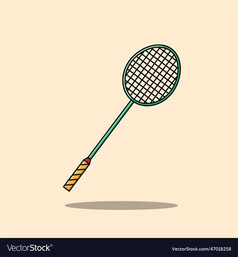 Badminton Racket Royalty Free Vector Image VectorStock