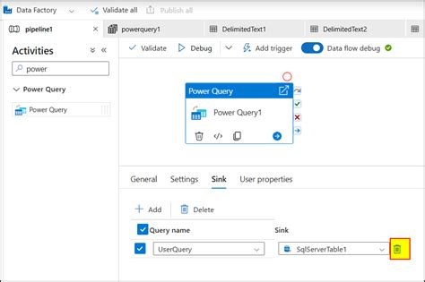 Adf Power Query Sink Settings Ui Missing Options Microsoft Qanda