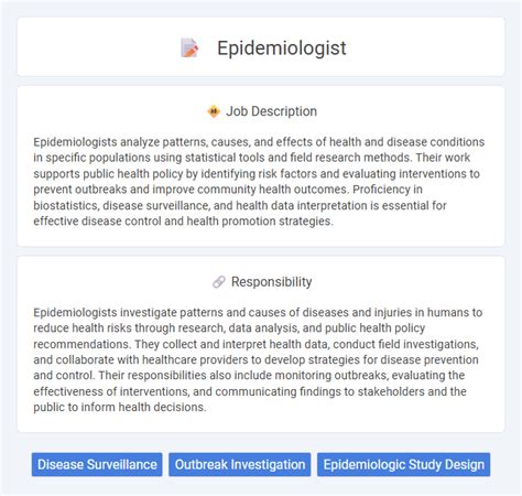Epidemiologist Job Description And Career Detail